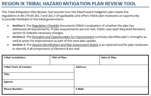 Tribal Hazard Mitigation Plans | California Governor's Office of ...
